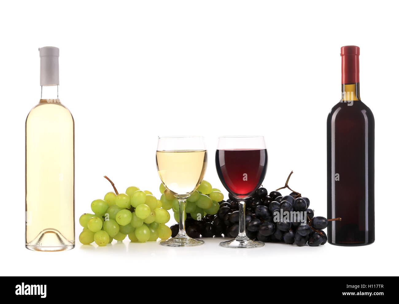 Composition of wine bottle and glass Stock Photo - Alamy