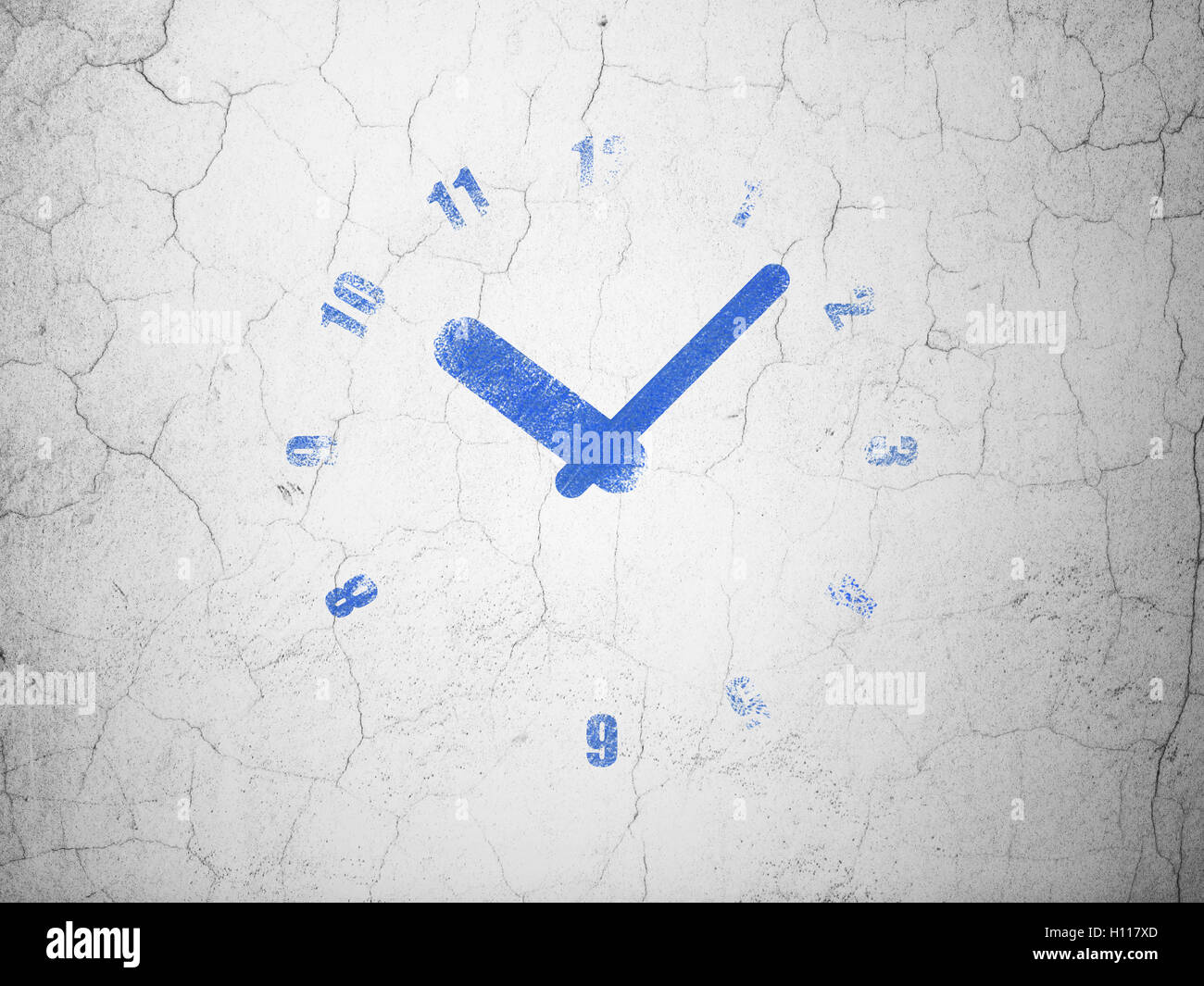 Timeline concept: Clock on wall background Stock Photo - Alamy