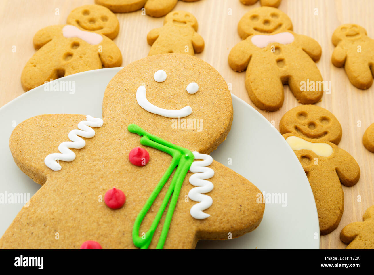 Group of gingerbread cookies Stock Photo - Alamy