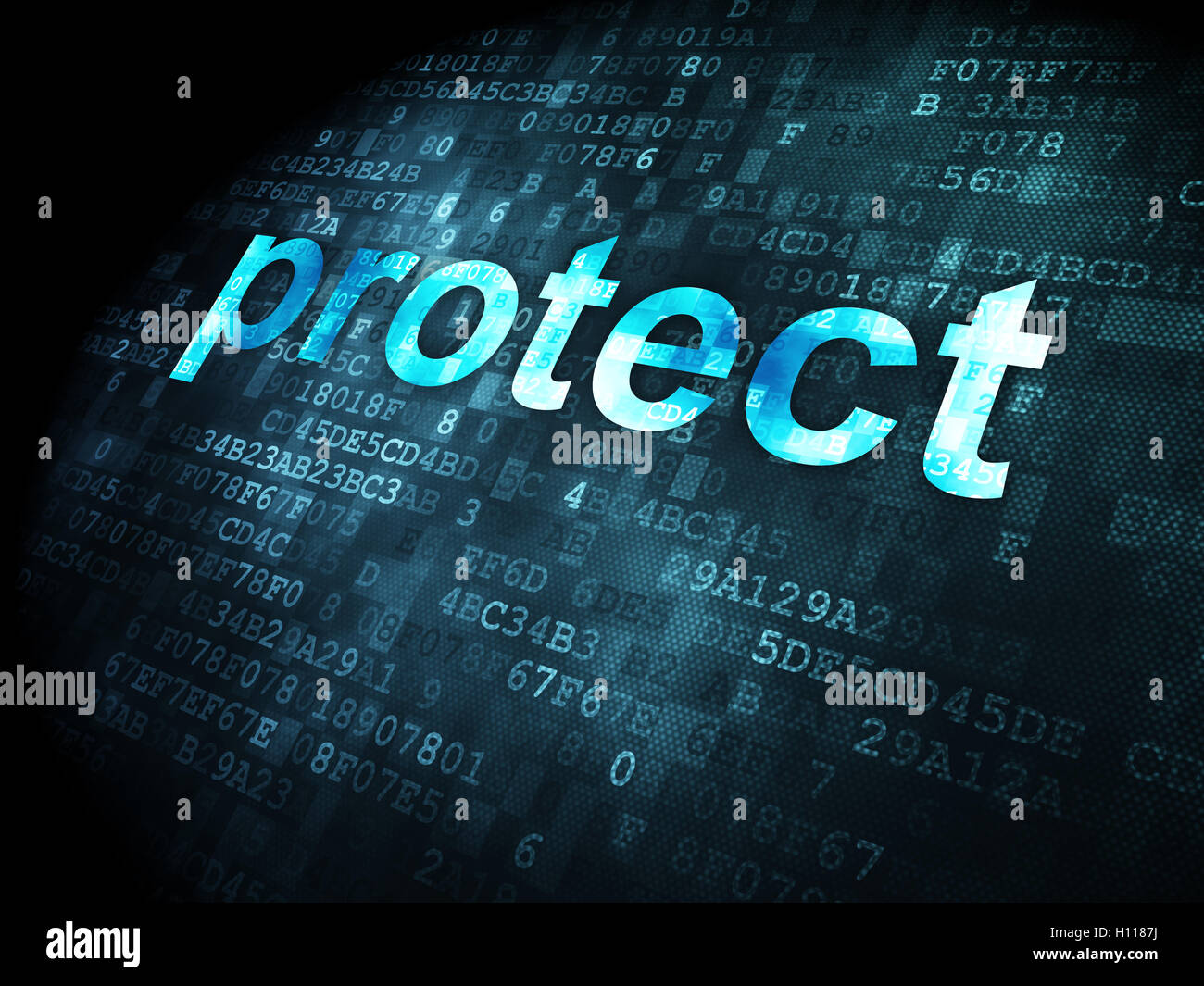 Security concept: Protect on digital background Stock Photo - Alamy