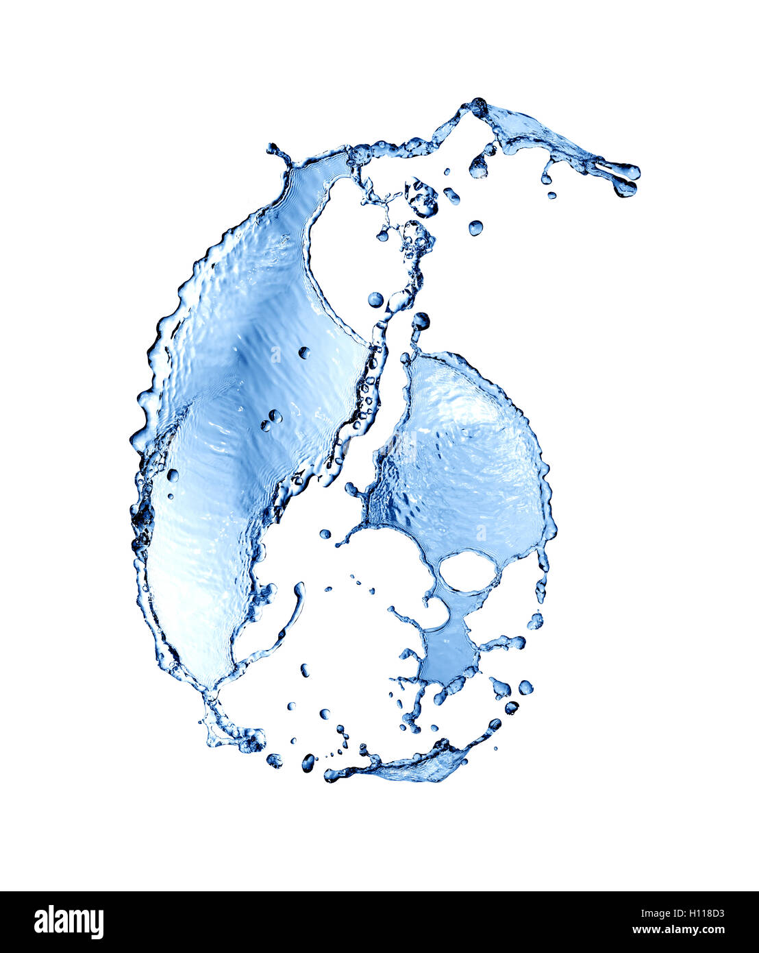 Splashing Digit Six Stock Photo - Alamy