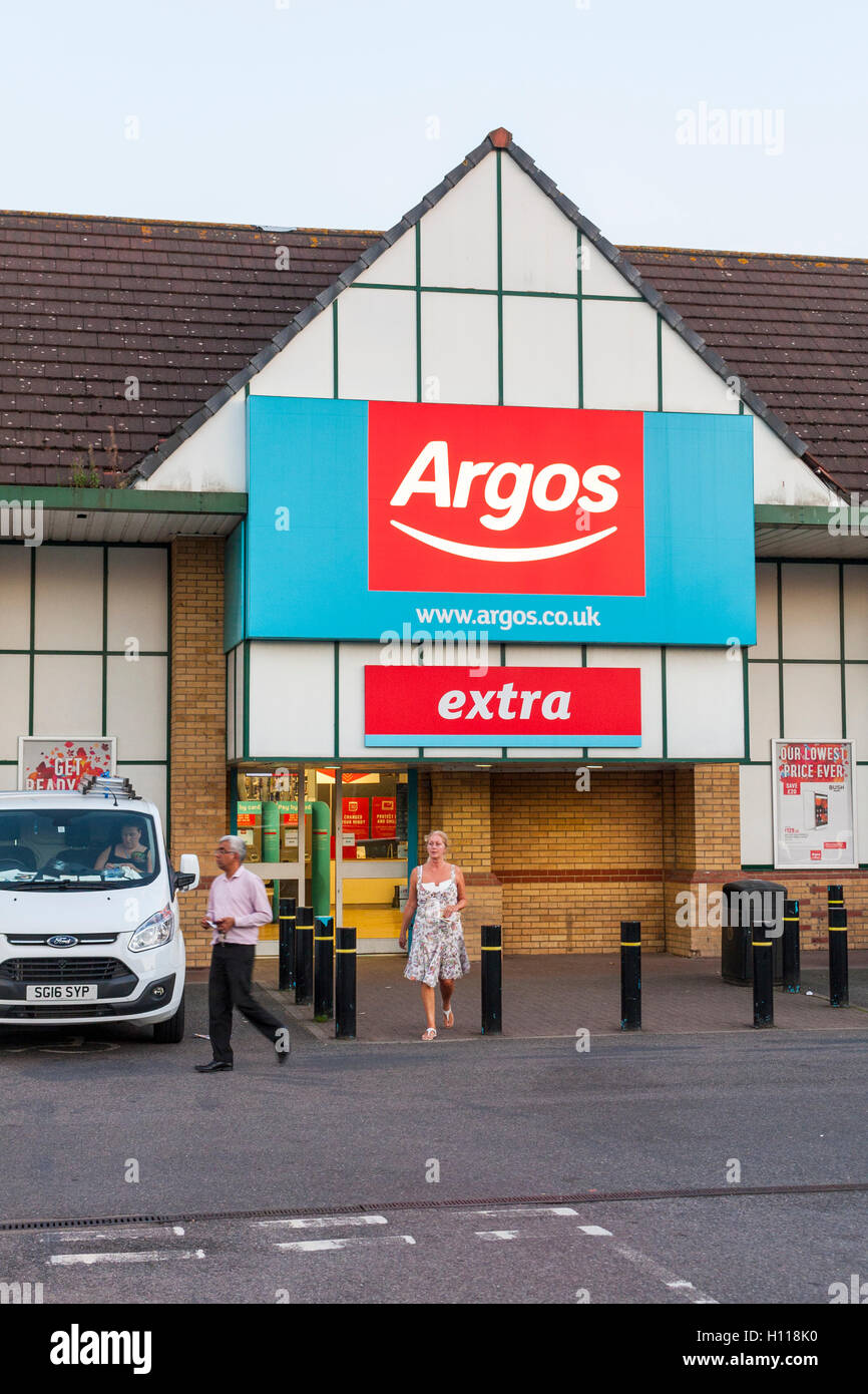 Exterior view of the main entrance of an Argos Extra store, Victoria ...