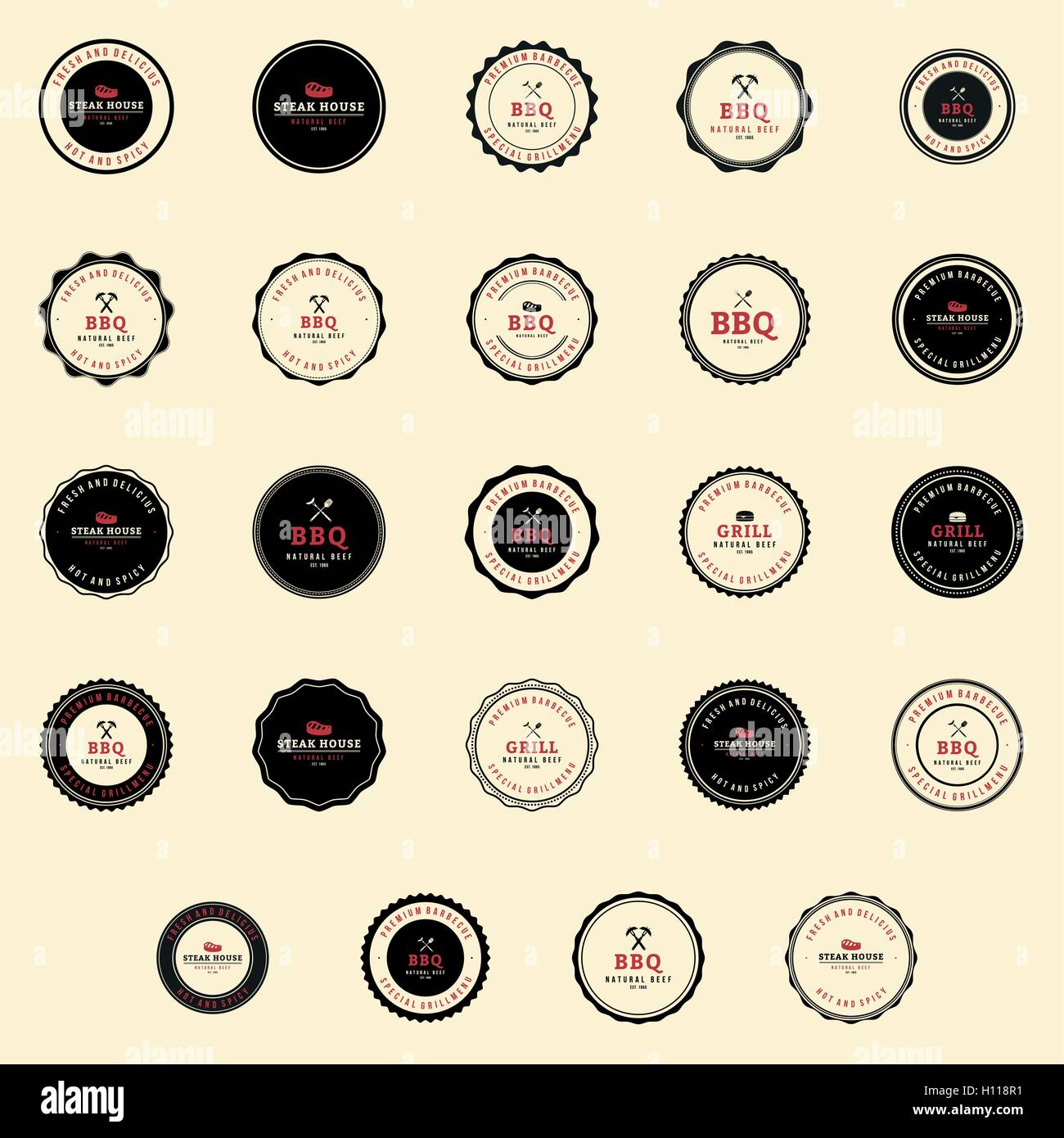 Set of pork labels Stock Vector Images - Alamy