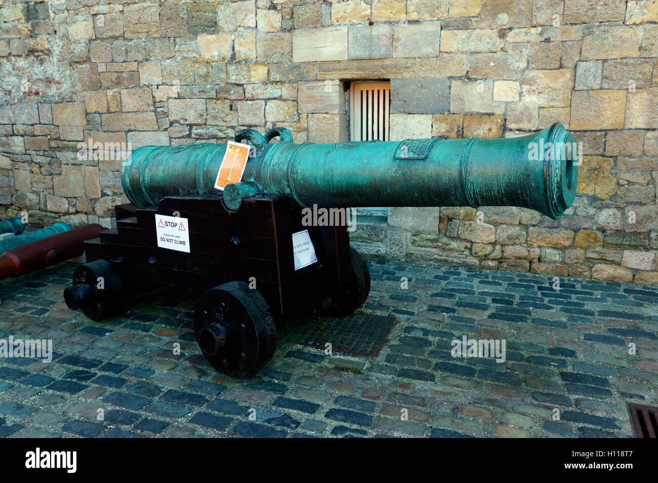 THE CANNON RECOVERED FROM THE WRECK ROYAL GEORGE IN 1834 Stock Photo ...