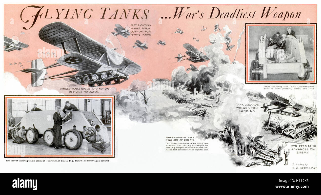 “Flying Tanks ...War’s Deadliest Weapon” from ‘Popular Science Monthly ...