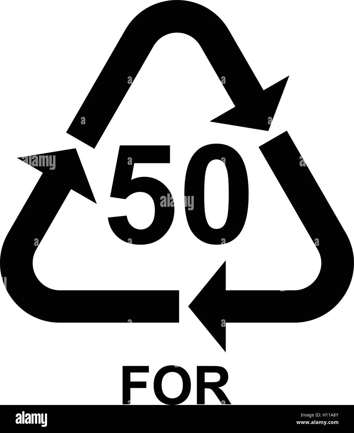 Bio matter organic material recycling symbol 50 FOR, Bio matter organic ...
