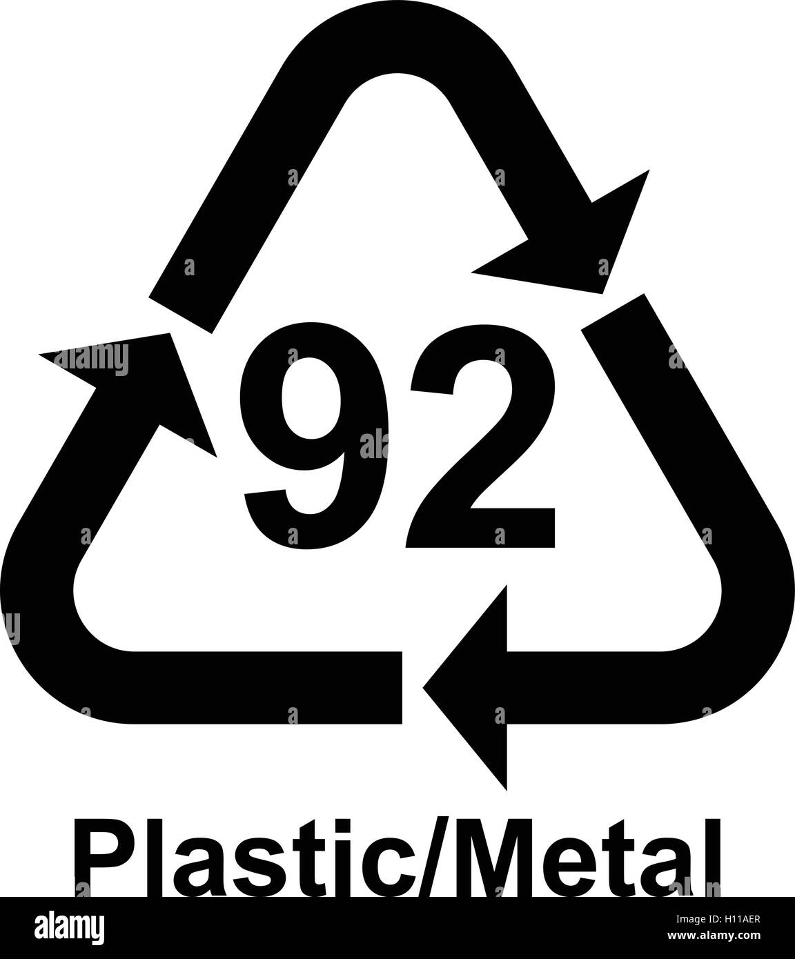 Composites recycling symbol 92. Composites recycling code 92, vector ...