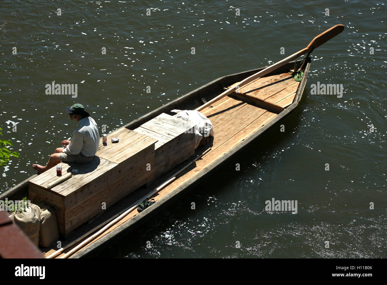 Replica of an 18th & early 19th century cargo boat, called a batteau ...