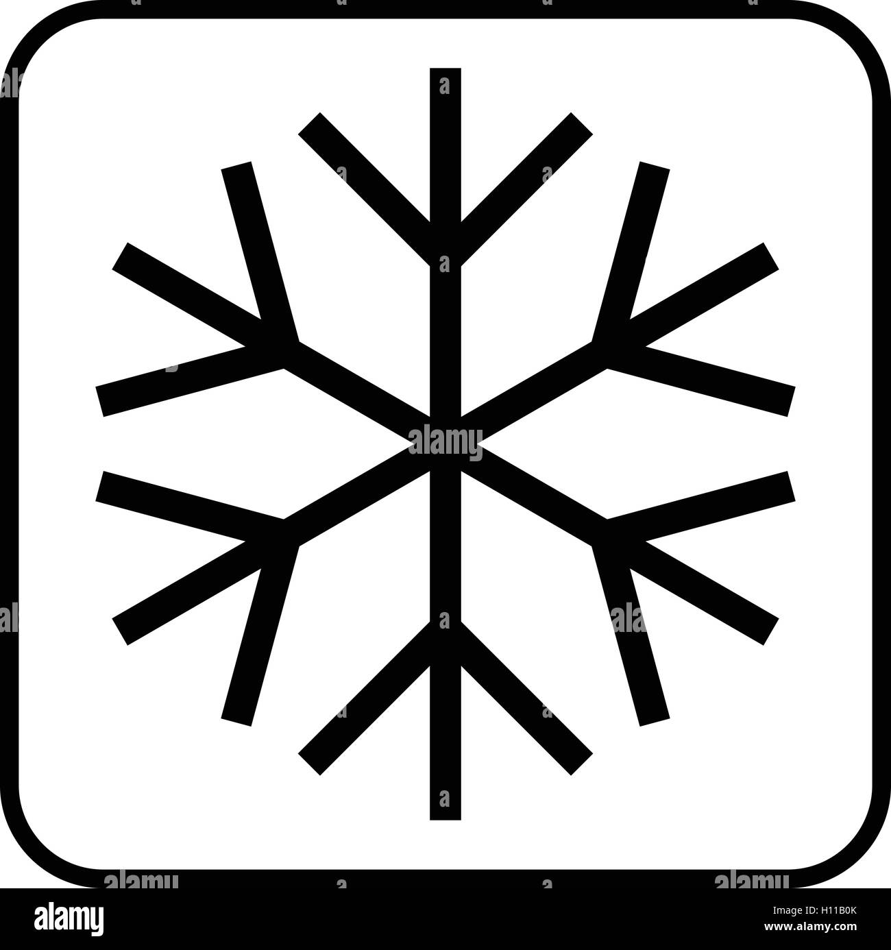 Snowflake symbol. Snowflake sign, isolated vector illustration Stock Vector Image & Art - Alamy