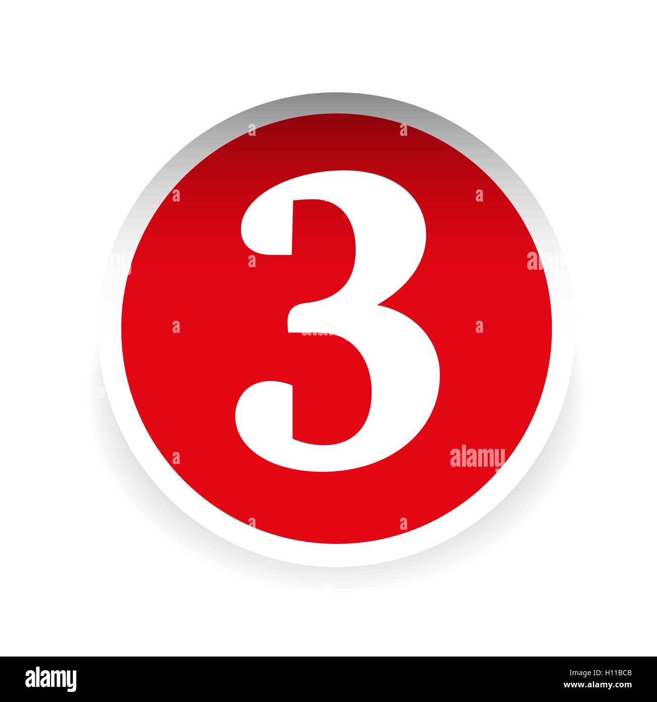 Number three red label vector Stock Vector Image & Art - Alamy