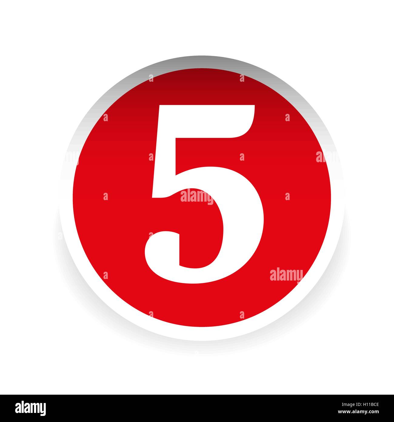 Number five red label vector Stock Vector Image & Art - Alamy