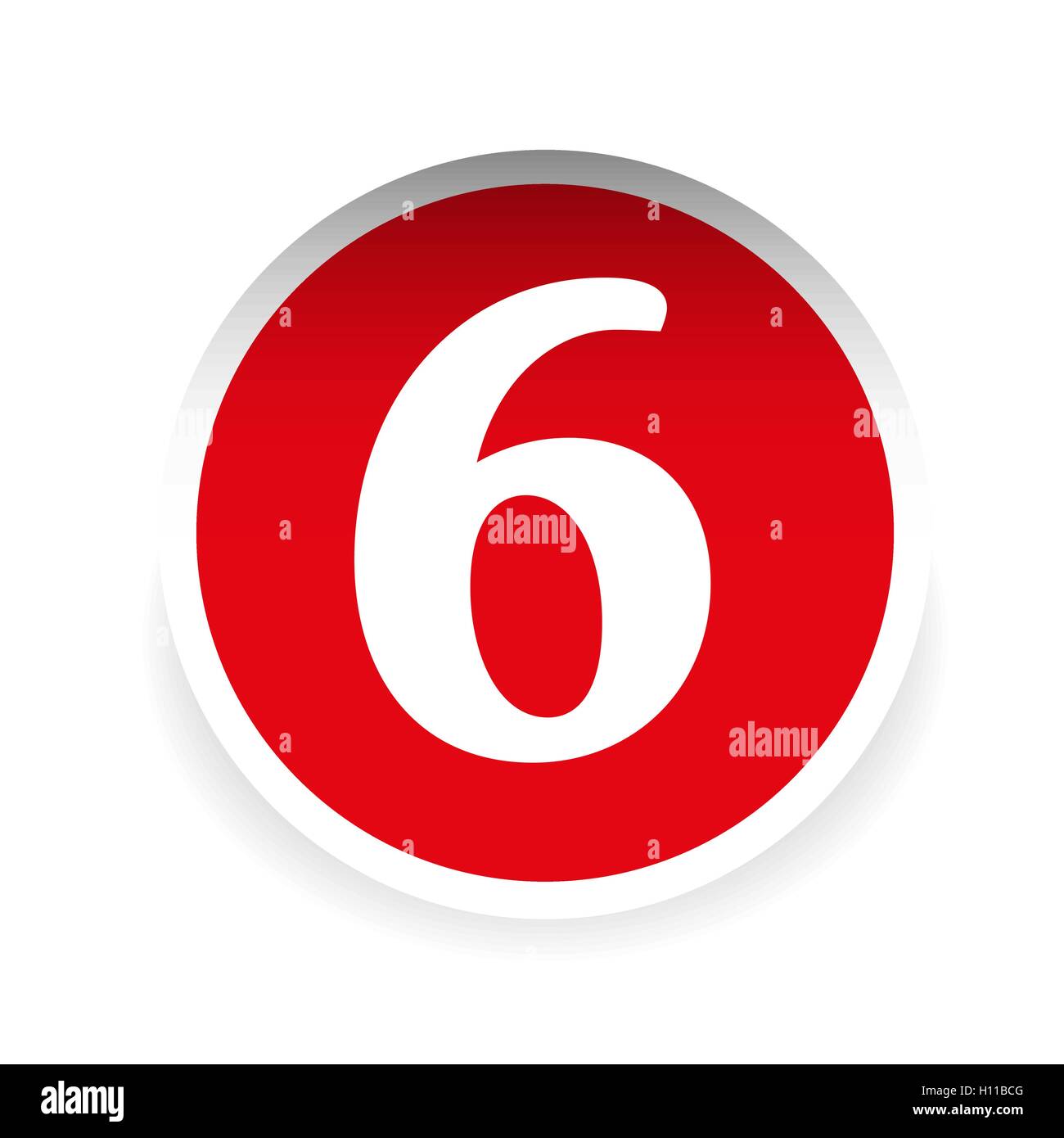 Number six red label vector Stock Vector Image & Art - Alamy