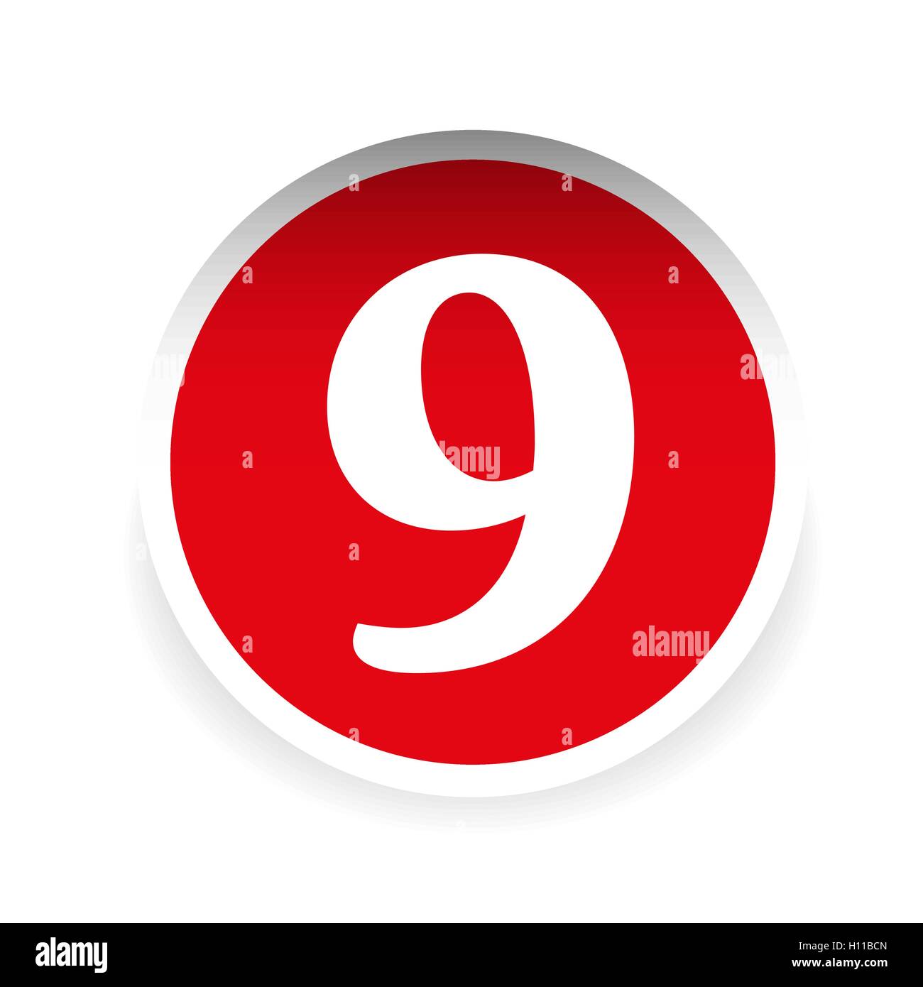 Number nine red label vector Stock Vector Image & Art - Alamy