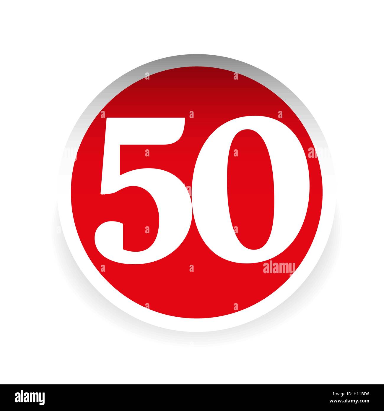 Number fifty red label vector Stock Vector Image & Art - Alamy