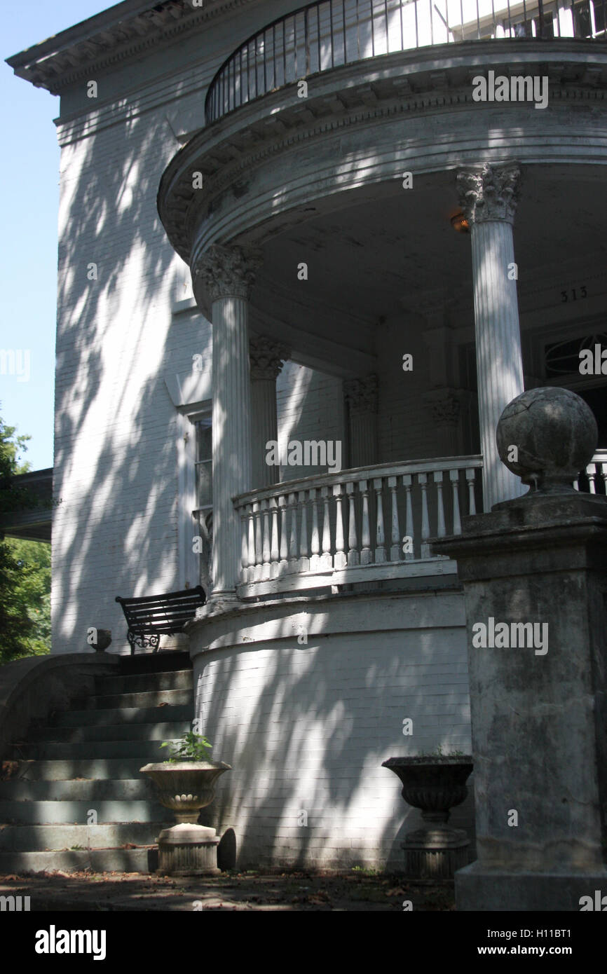 Round porch of house with classical architecture Stock Photo - Alamy