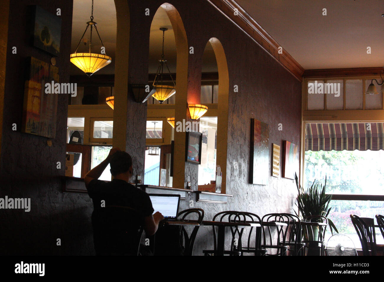 Inside a coffee shop Stock Photo - Alamy