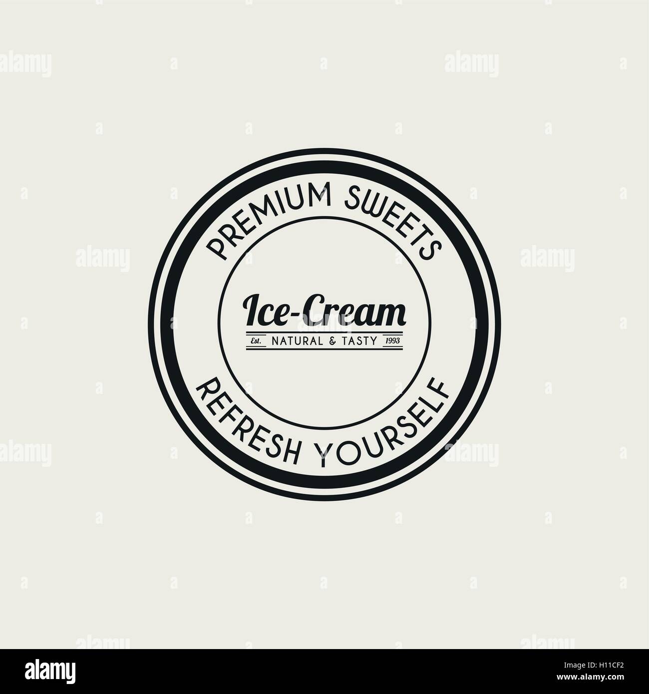 Isolated ice cream label Stock Vector Images - Alamy