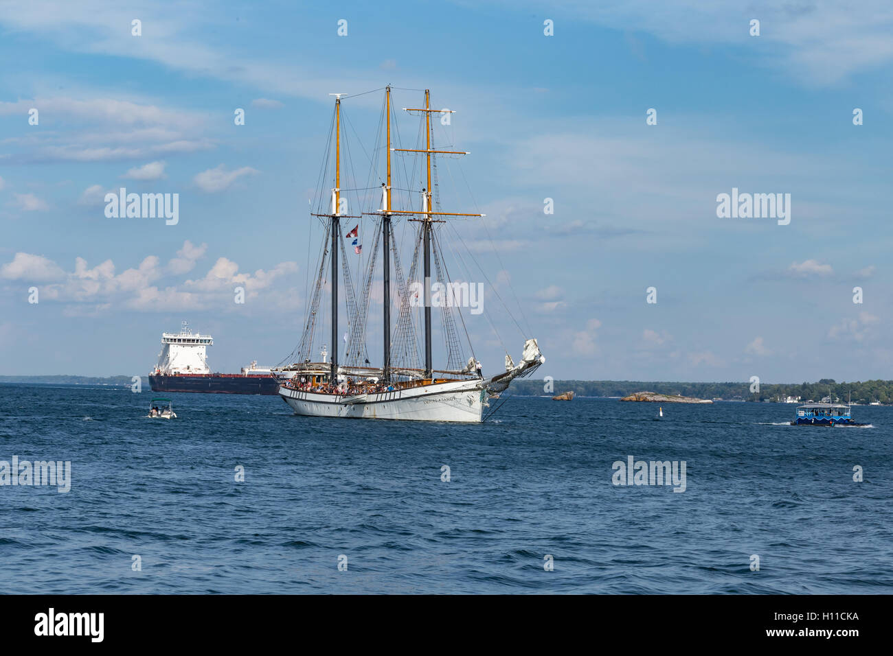 Tall ships on the St. Lawrence Seaway in summer Stock Photo - Alamy