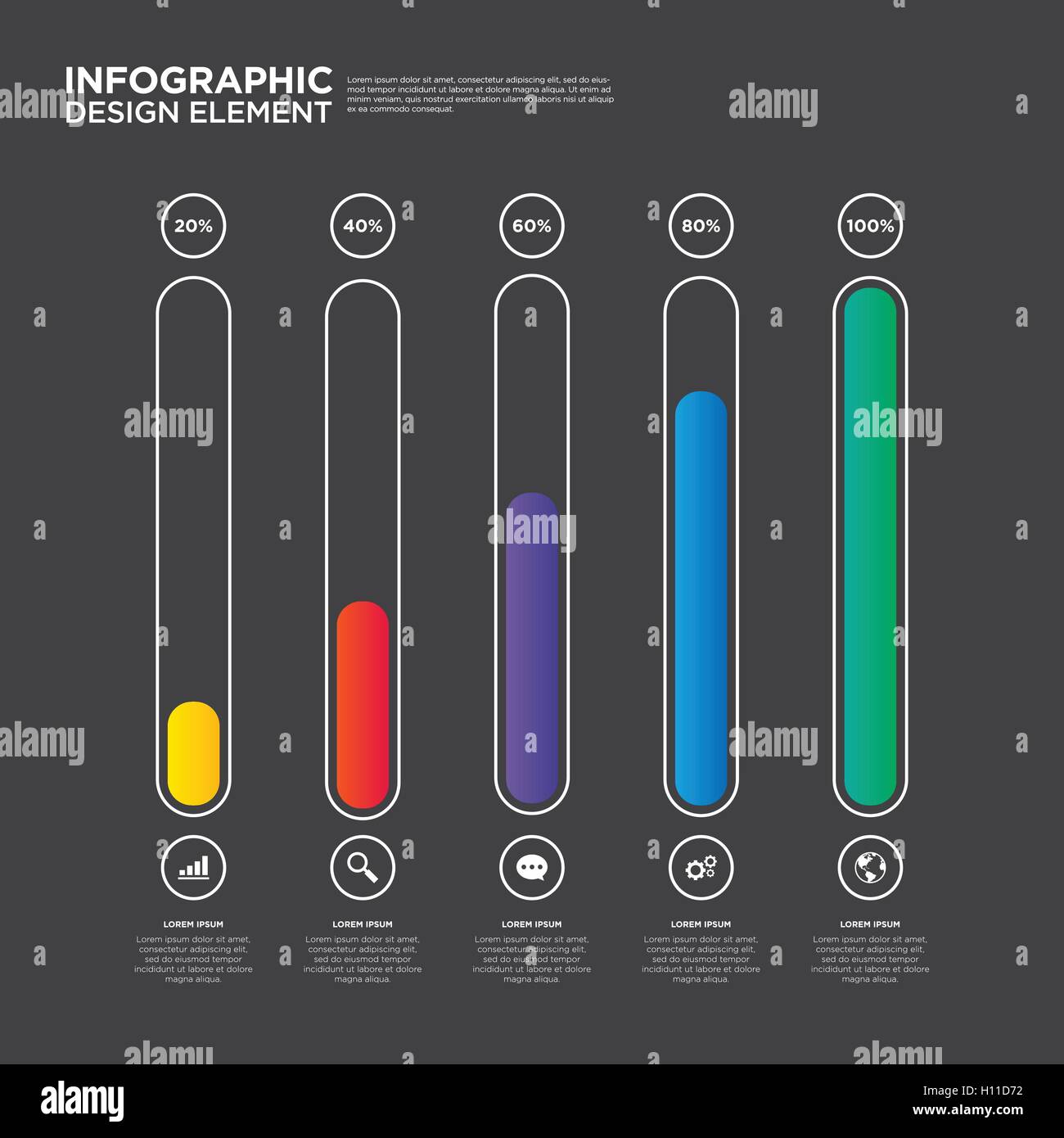 Infographic business report template layout design element vector ...