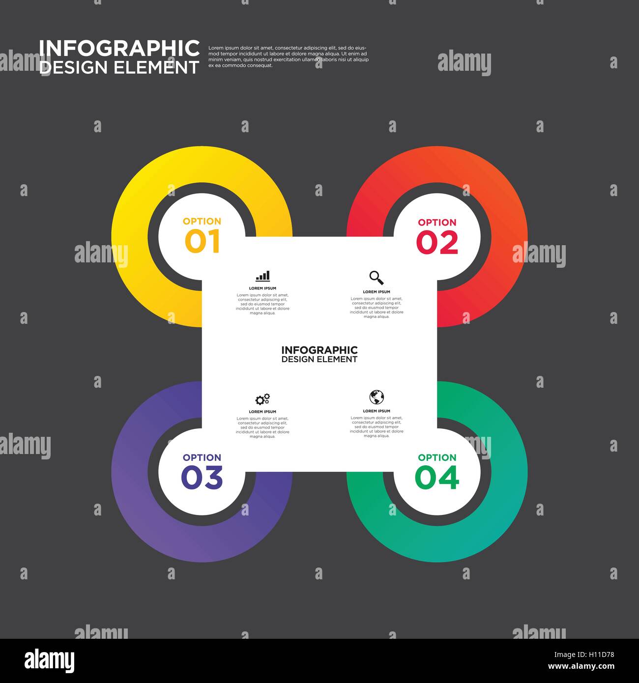 Infographic business report template layout design element vector ...