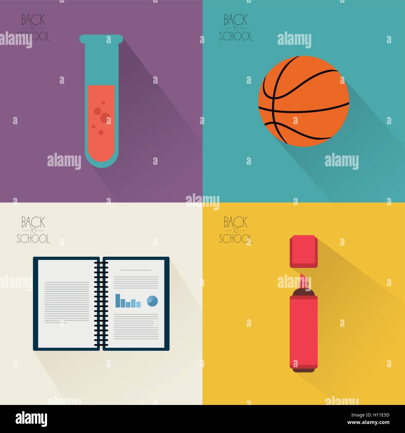 Colorful art supplies in Stock Vector Images - Alamy