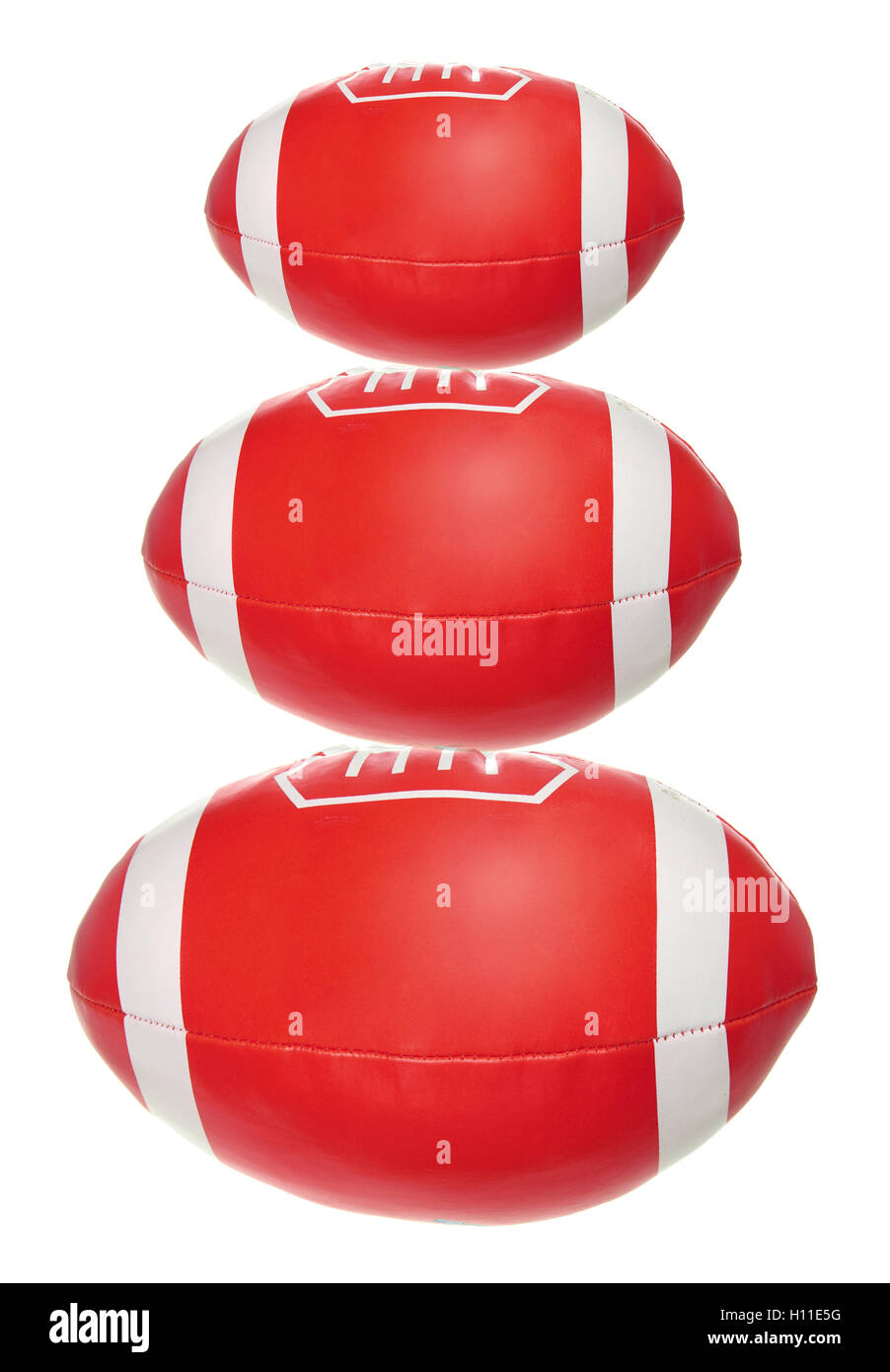 Toy Rugby Balls Stock Photo - Alamy