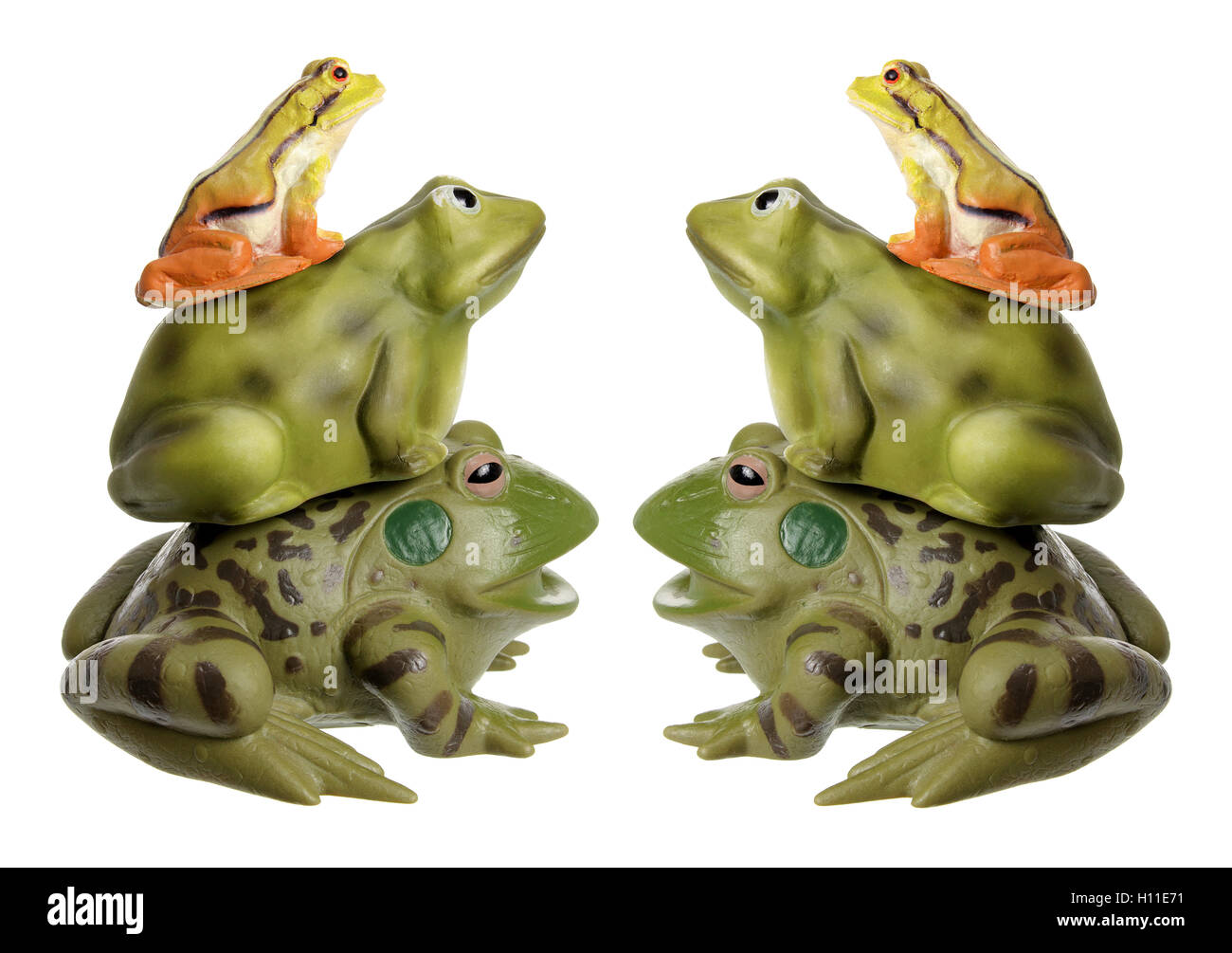 Stacks of Frog Figurines Stock Photo - Alamy