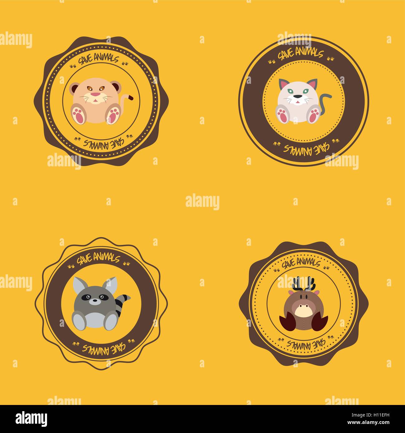 Animal save group Stock Vector Images - Alamy