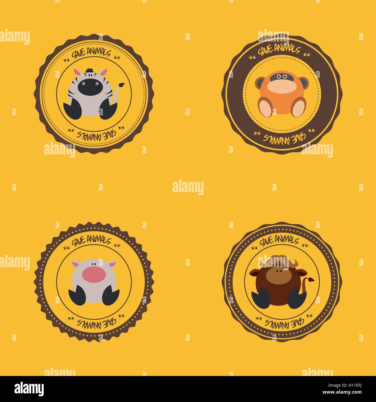 Save the monkey Stock Vector Images - Alamy