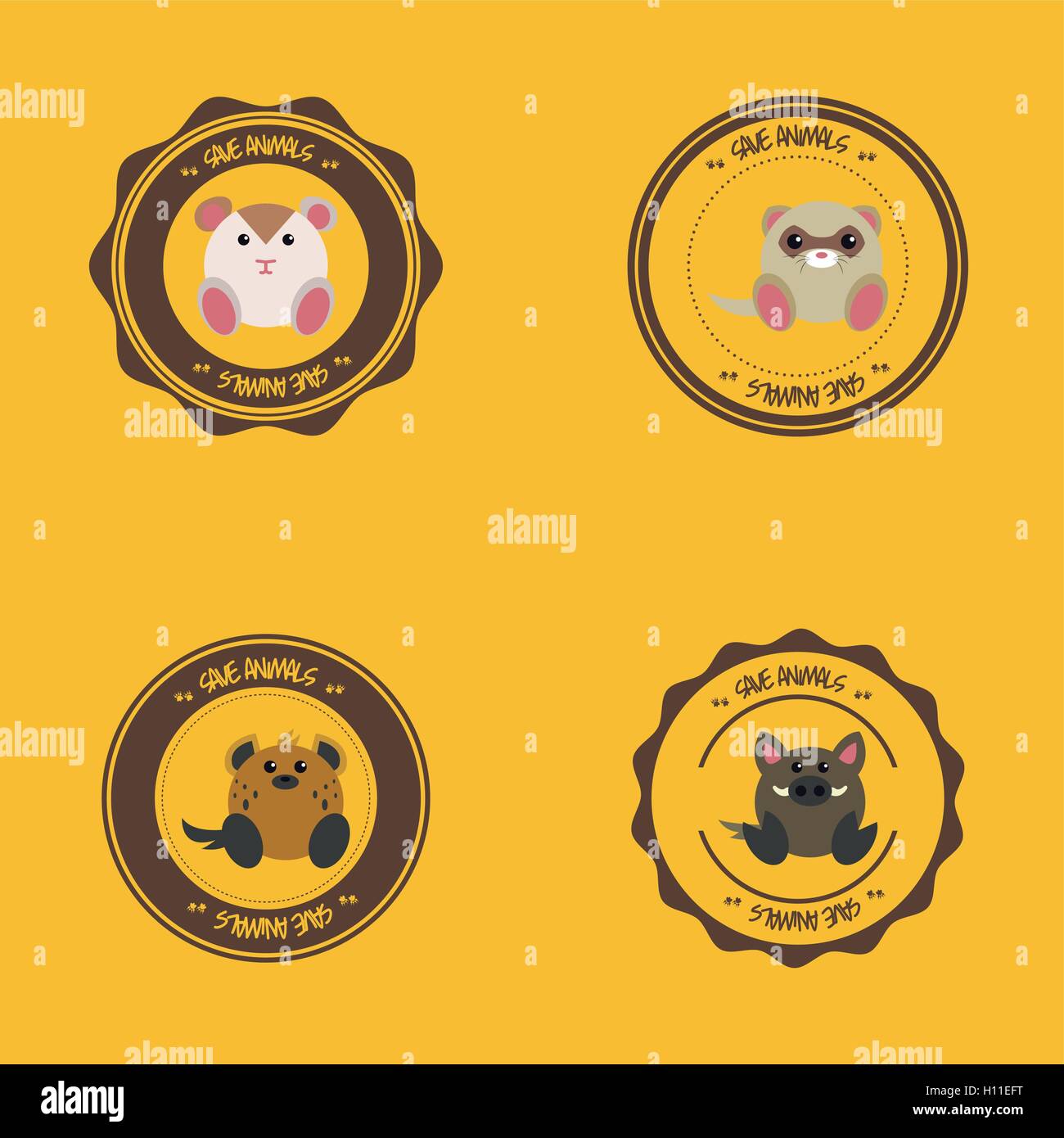 Animal save group Stock Vector Images - Alamy