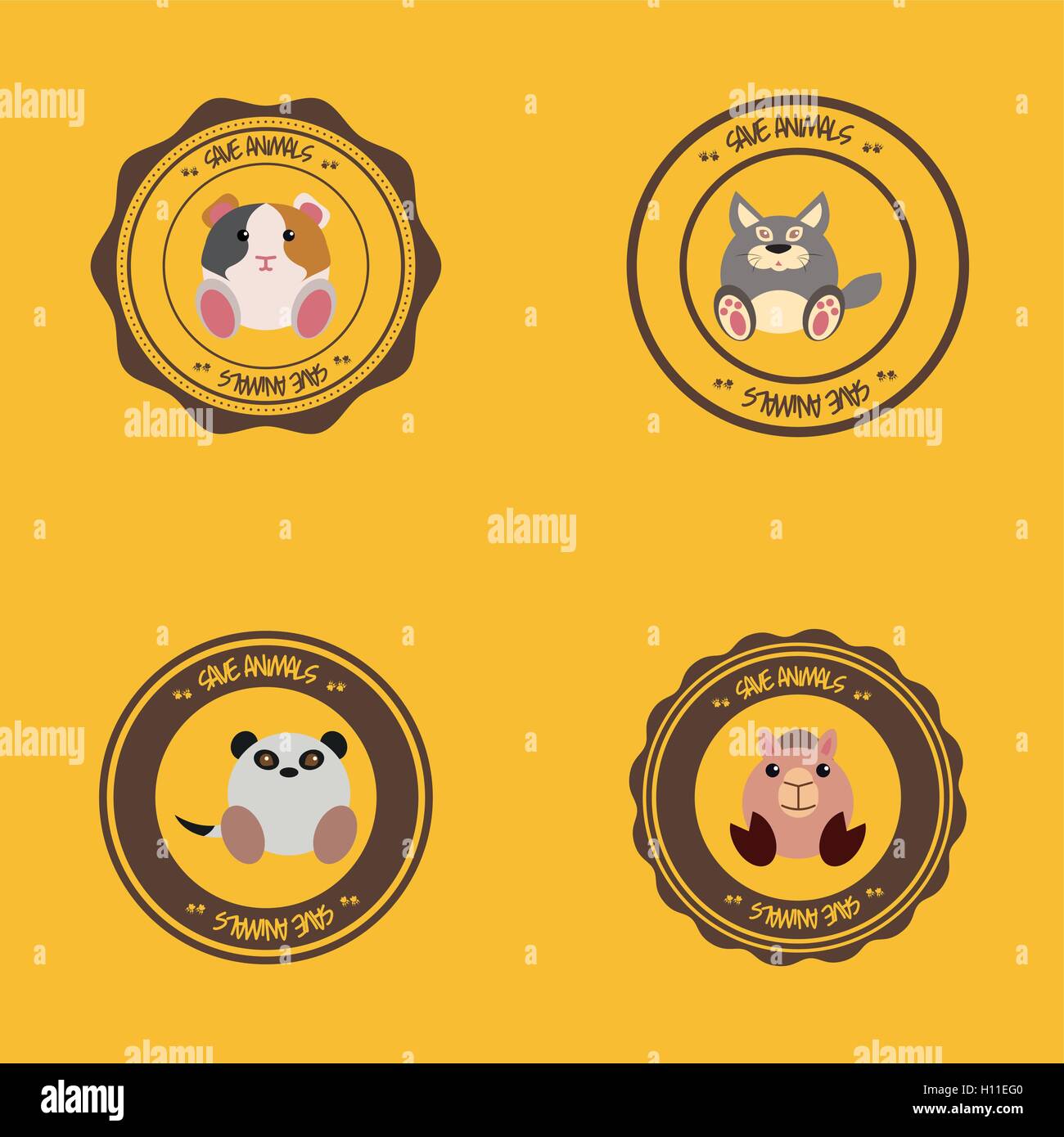 Animal save group Stock Vector Images - Alamy