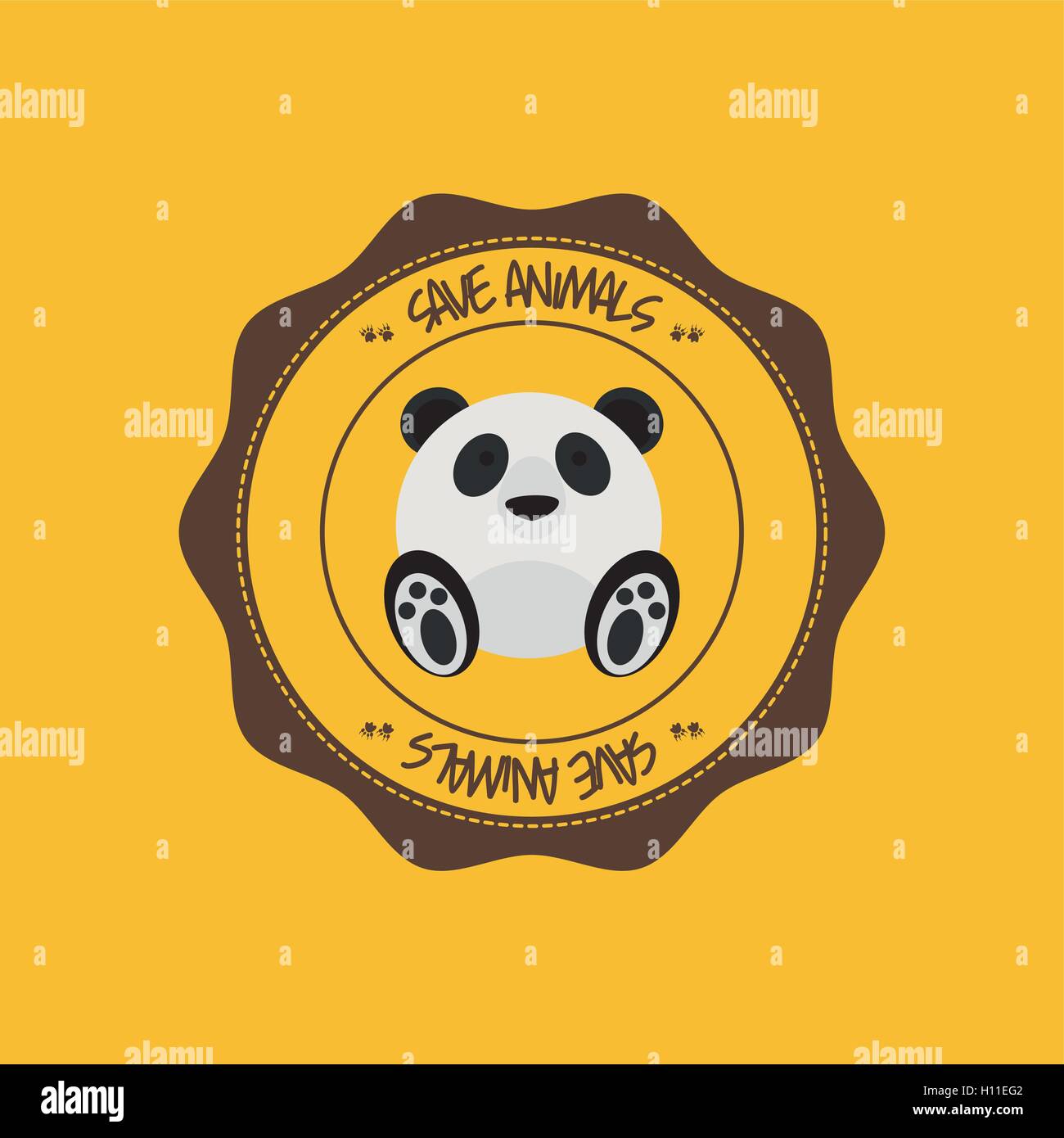 Save the panda Stock Vector Images - Alamy