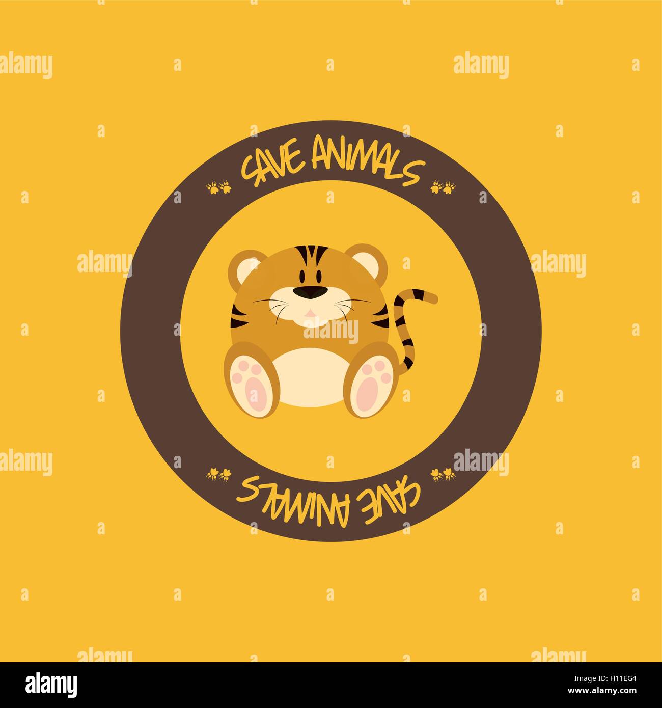 Save the tiger Stock Vector Images - Alamy