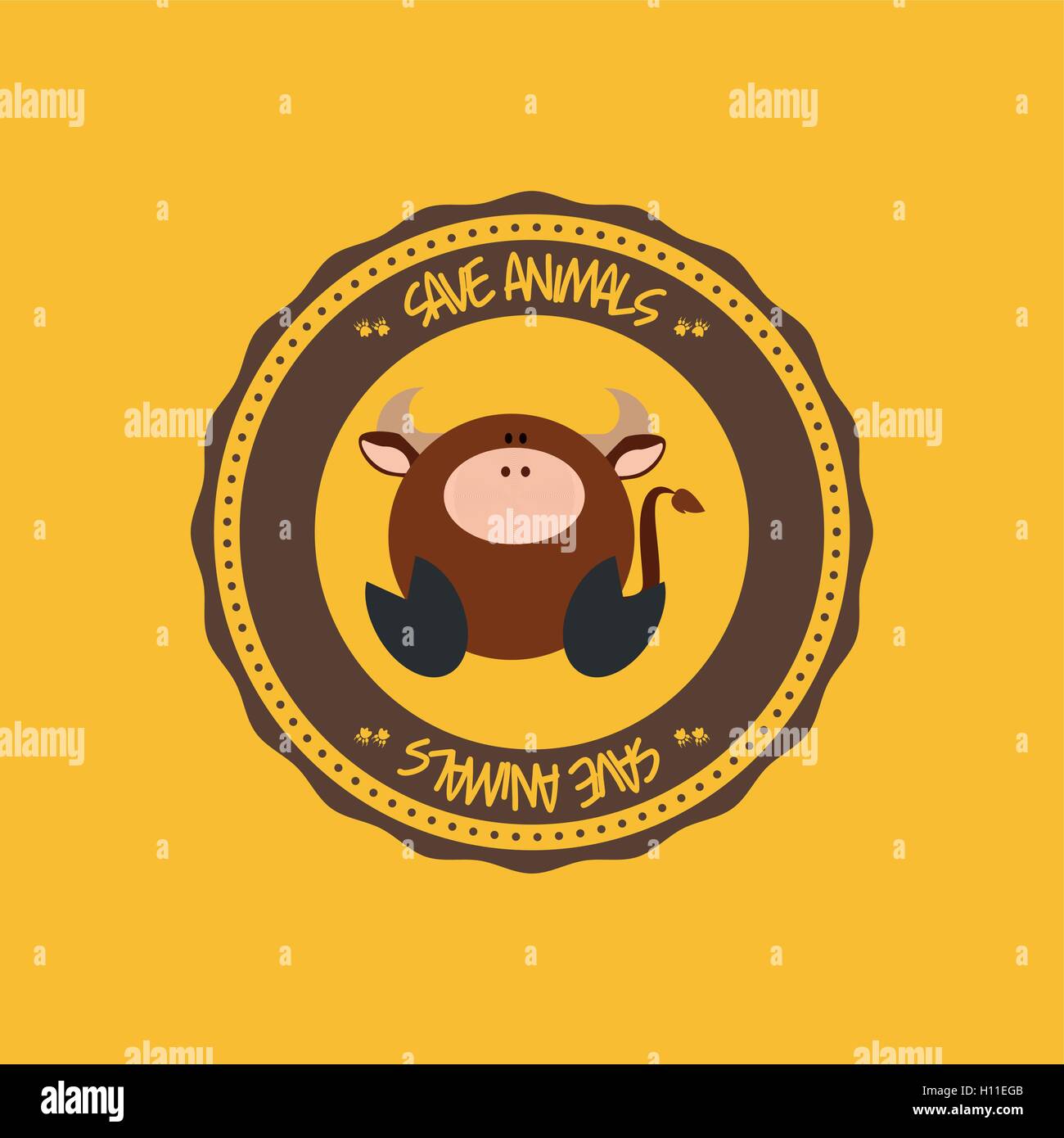 Save the bull Stock Vector Images - Alamy