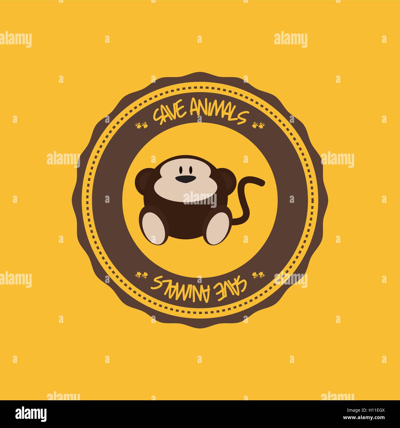 Save the monkey Stock Vector Images - Alamy