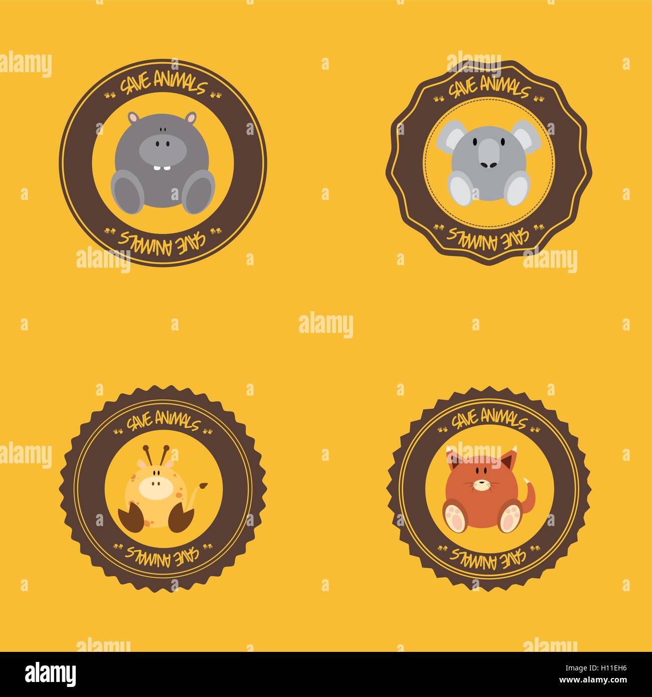 Animal save group Stock Vector Images - Alamy