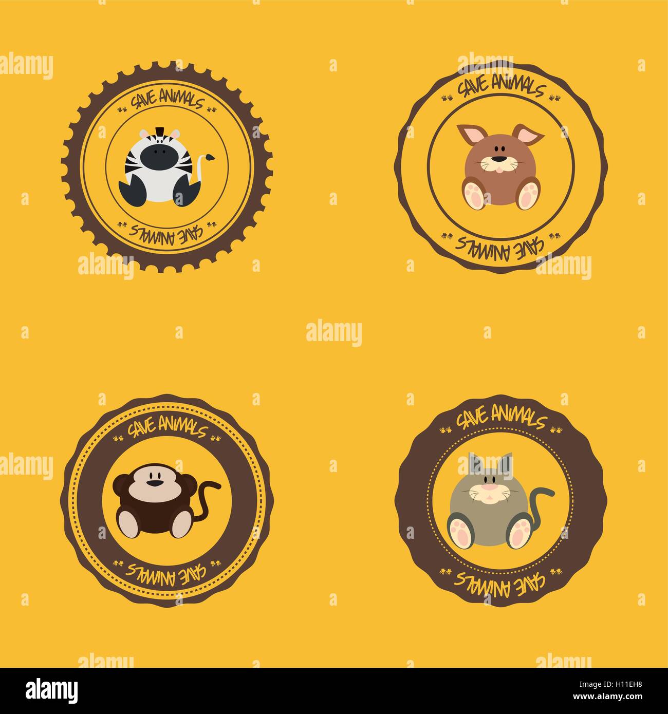 Animal save group Stock Vector Images - Alamy