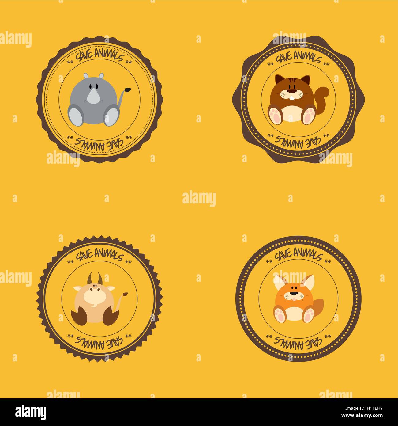 Animal save group Stock Vector Images - Alamy