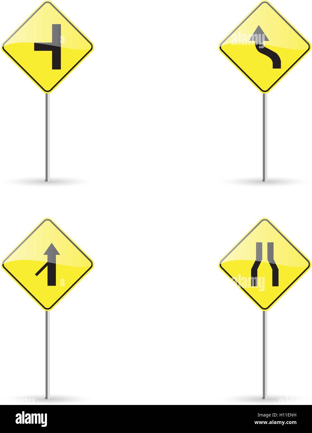 White and yellow signals Stock Vector Images - Alamy