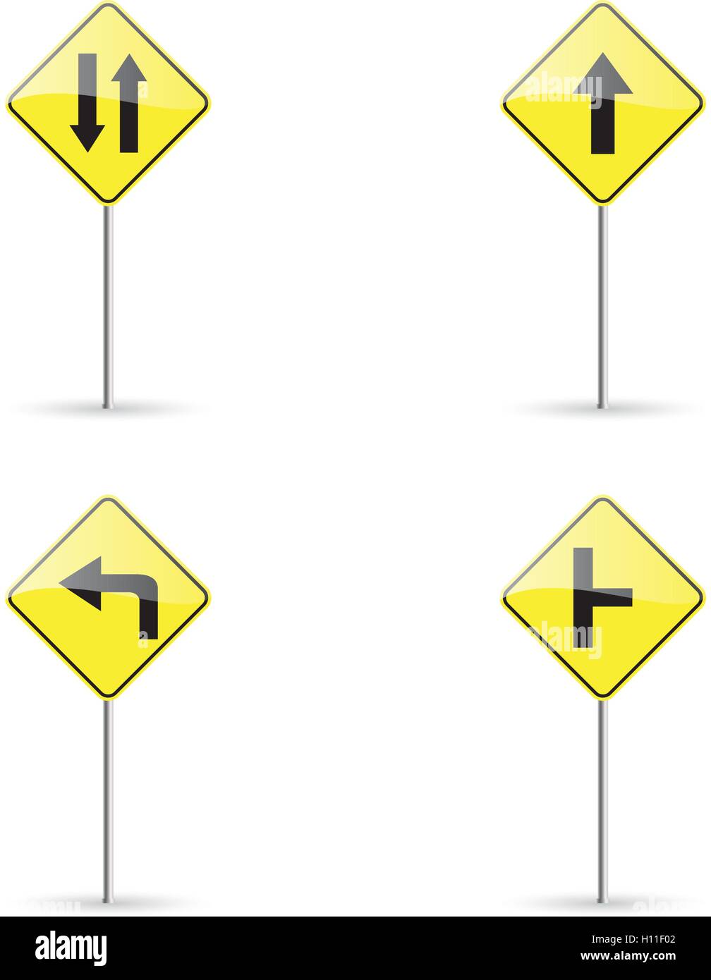 White and yellow signals Stock Vector Images - Alamy