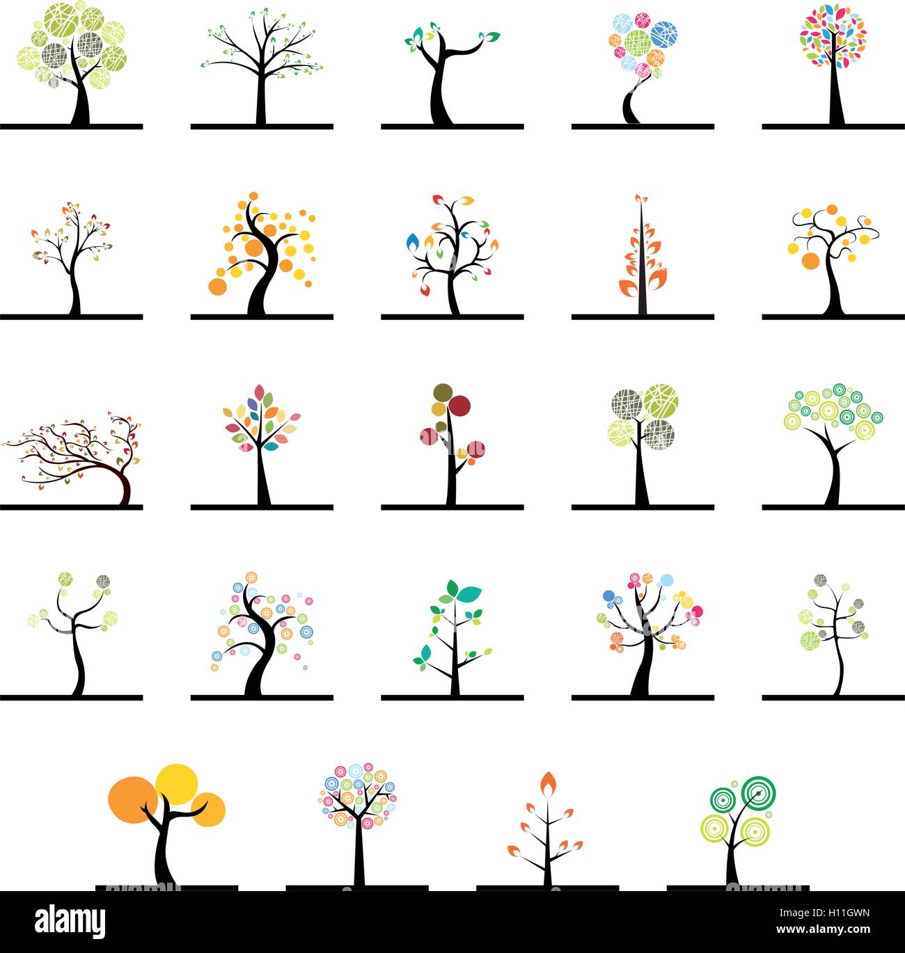 Growth on trees Stock Vector Images - Alamy