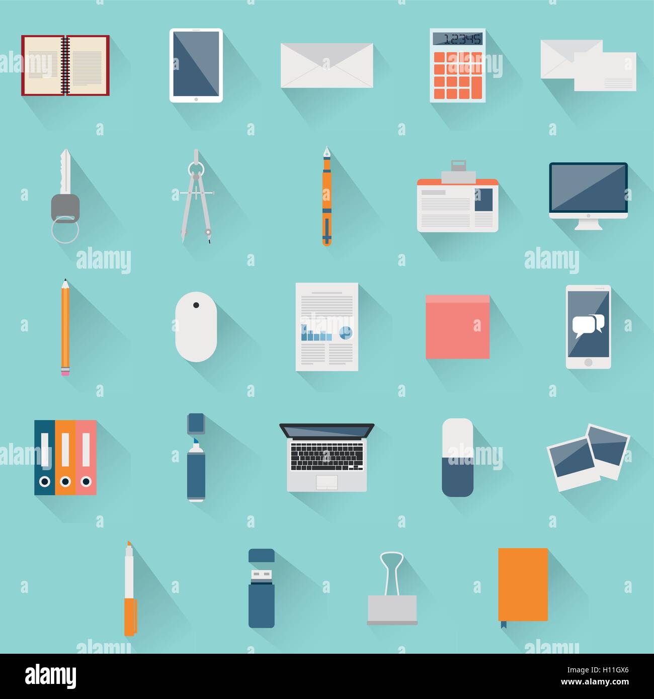 Materials for notes Stock Vector Images - Alamy
