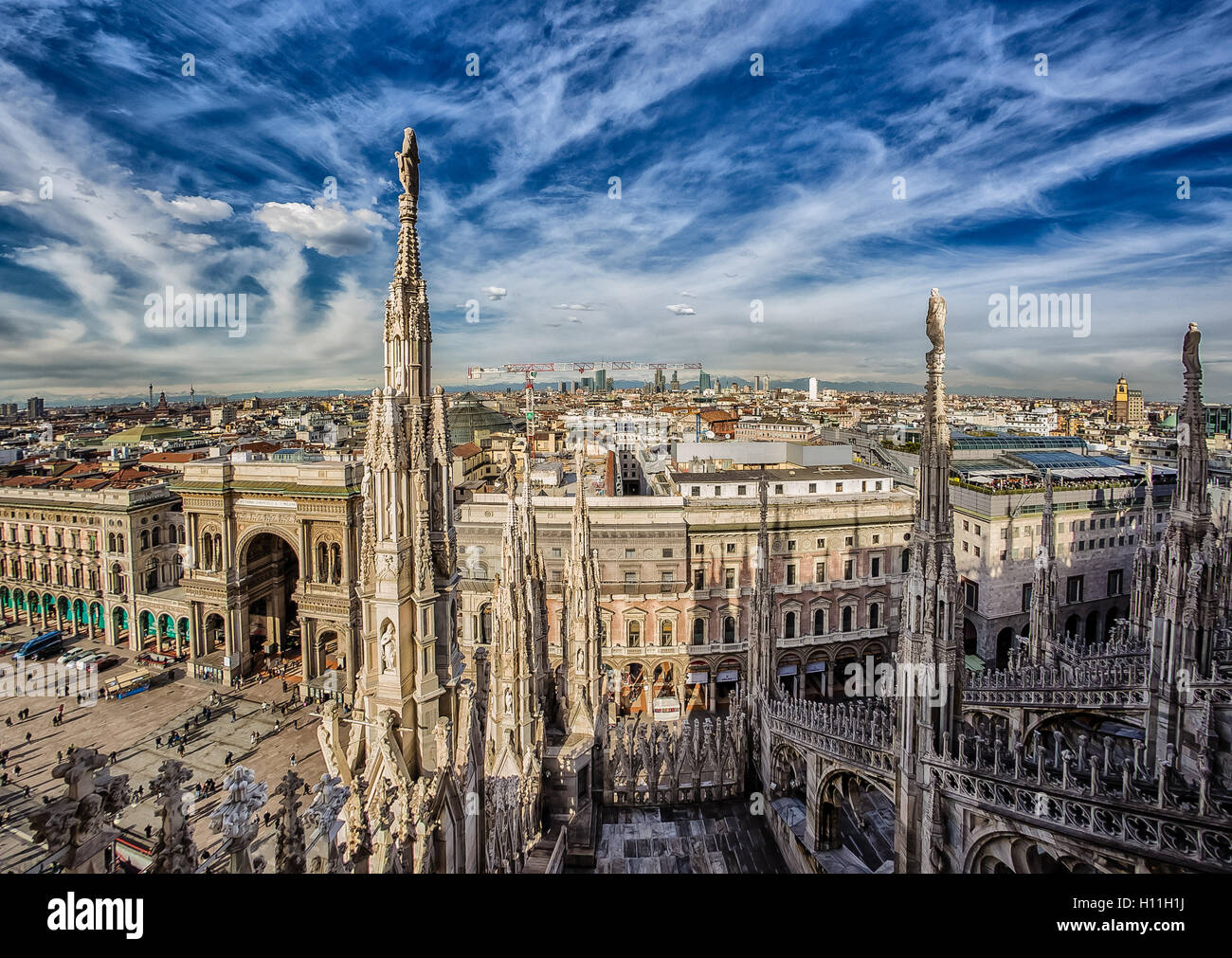 Milano from the roof of the dome Stock Photo - Alamy