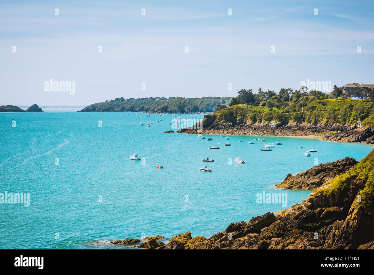 coastal summer landscape of Bretagne, Brittany, France Stock Photo - Alamy