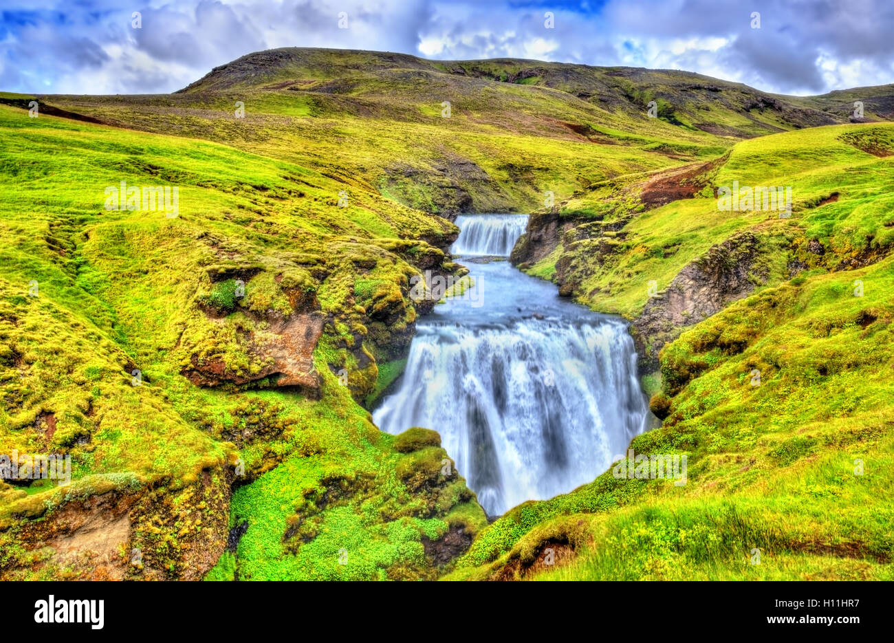 One of numerous waterfalls on the Skoga River - Iceland Stock Photo - Alamy