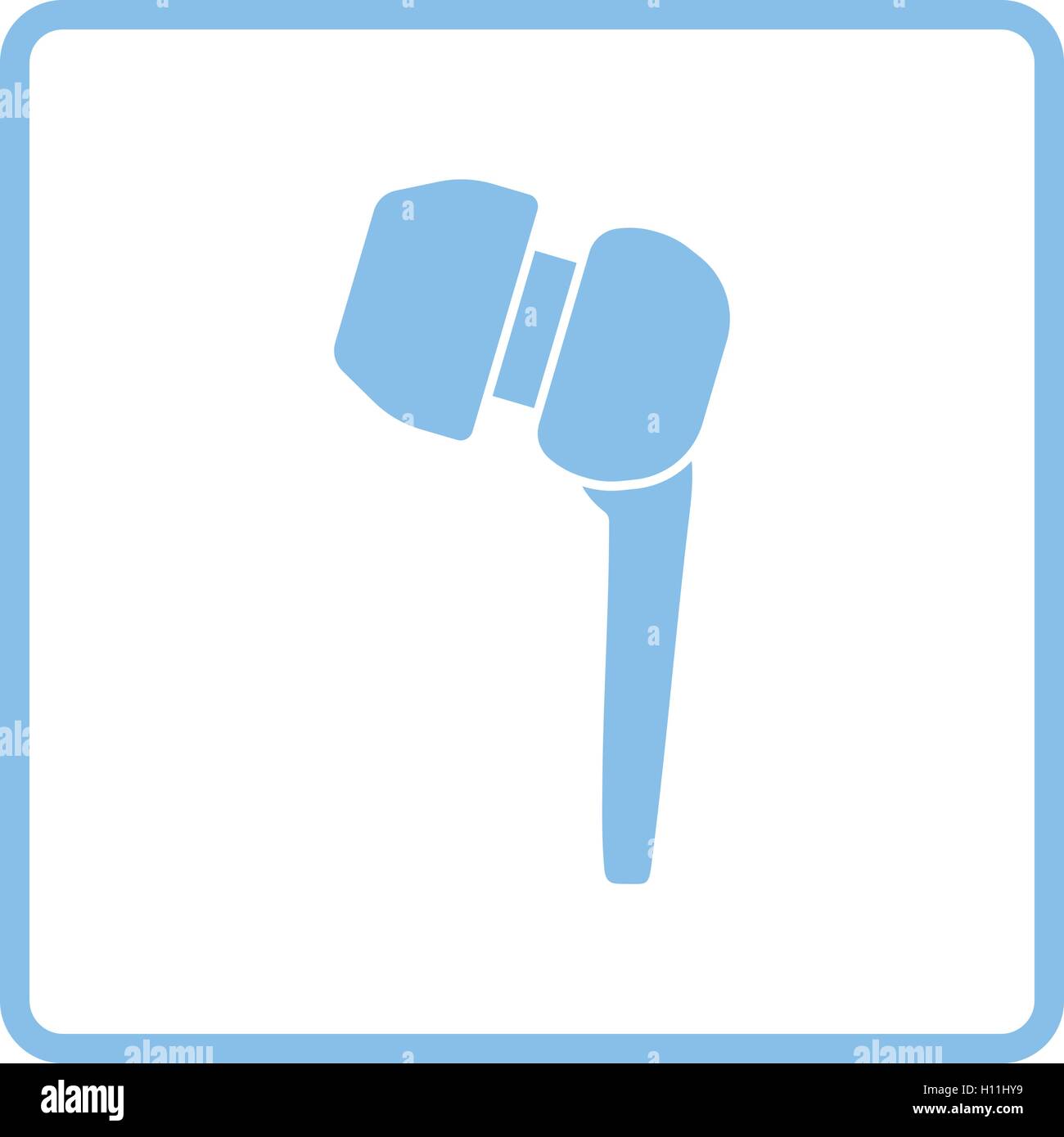 Headset icon. Blue frame design. Vector illustration Stock Vector Image ...