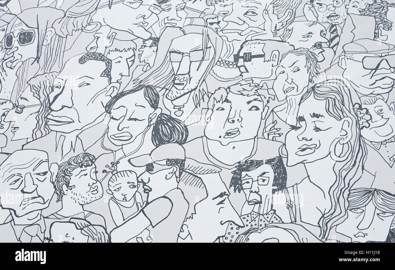 Collage of people faces hi-res stock photography and images - Alamy