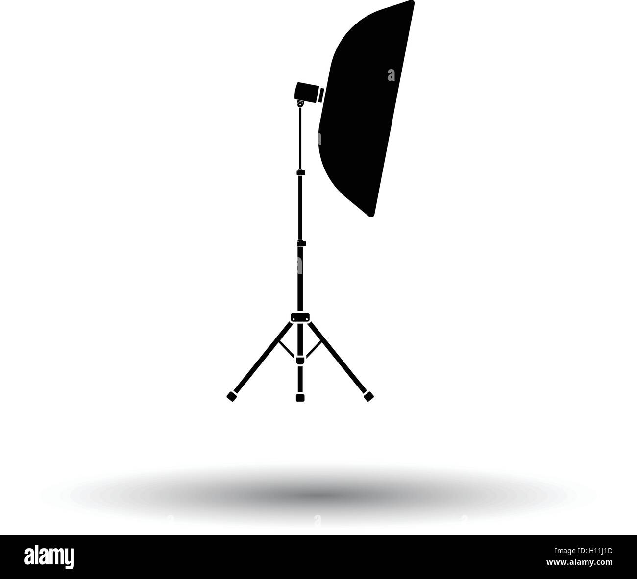Icon of softbox light. White background with shadow design. Vector ...