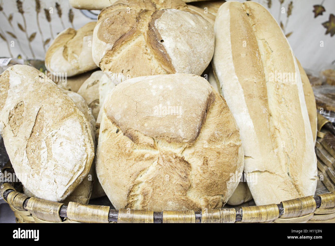 Bakery bread with fiber and grains, food Stock Photo - Alamy