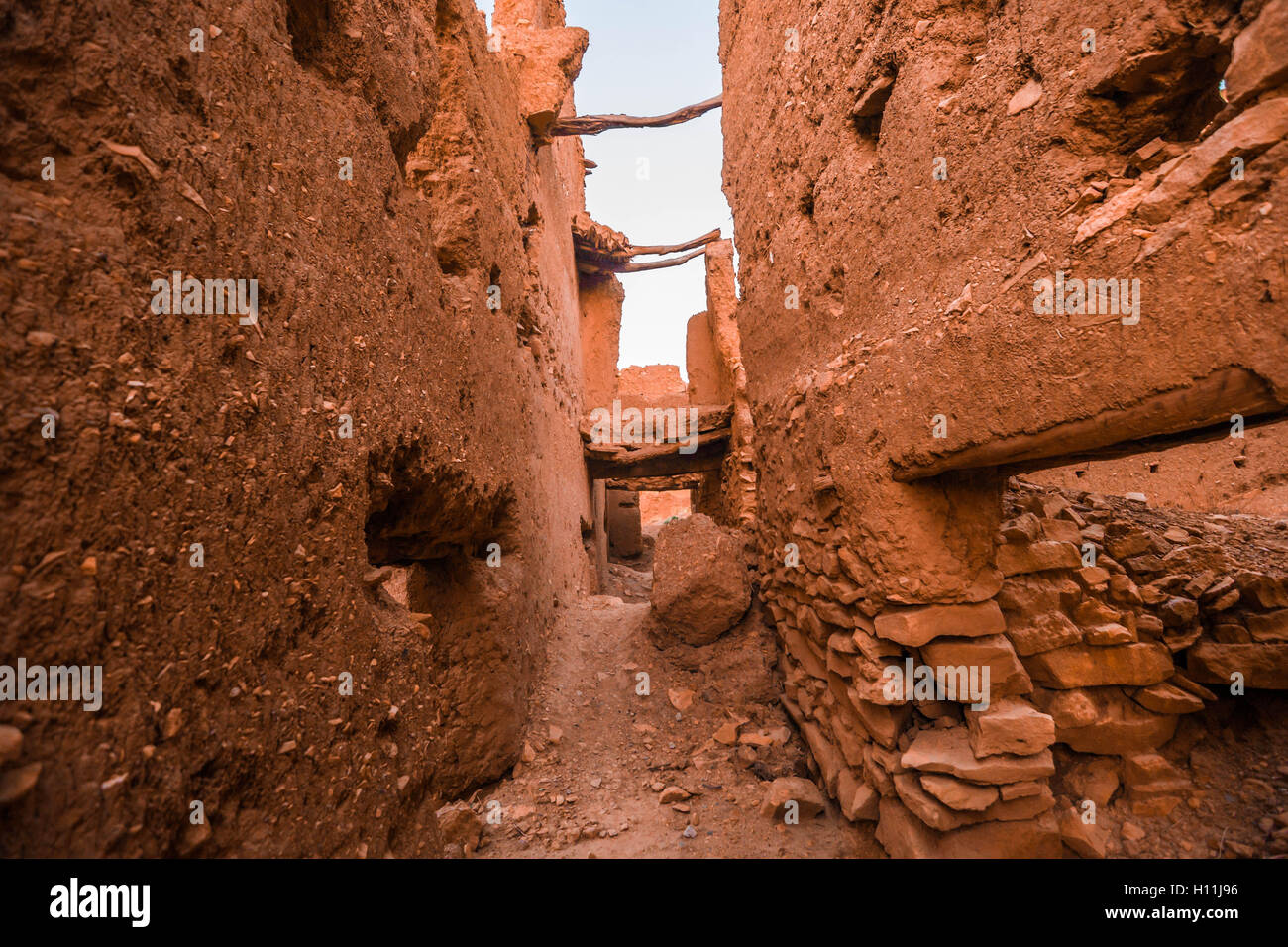 Ancient Arabic Building Interior village of Morocco Stock Photo - Alamy